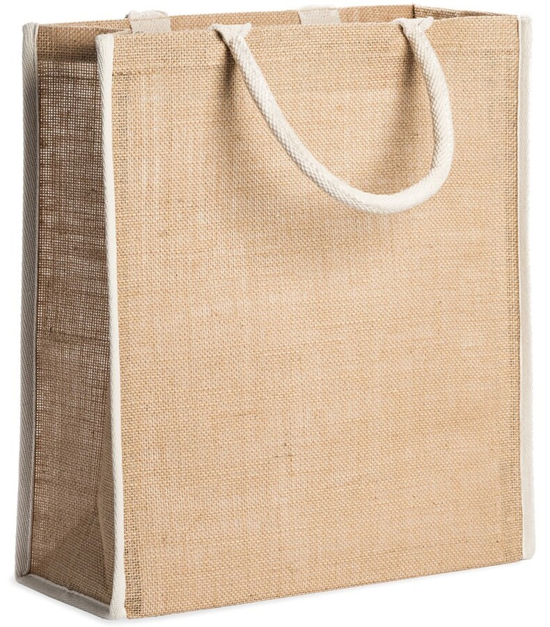 Sac en jute naturel et poignées en coton renforcé