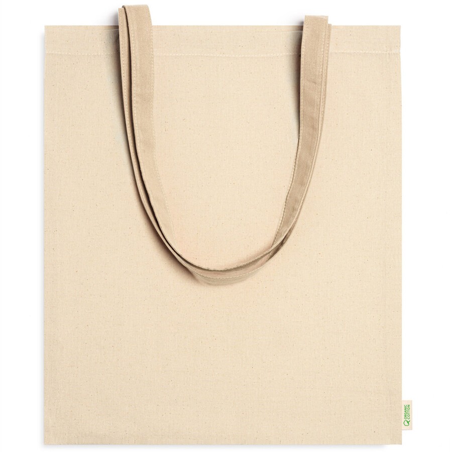 Sac en coton biologique avec anses longues, 120 g/m²