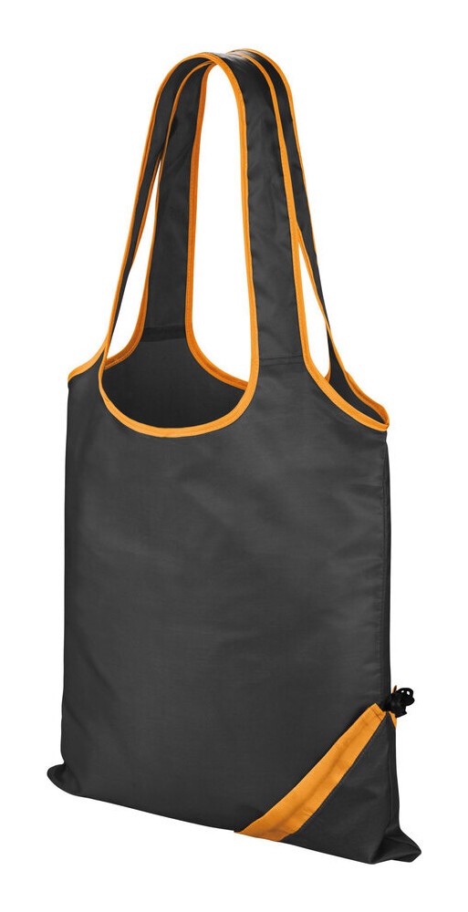 Sac de course en polyester portatif, repliable dans un petit sac